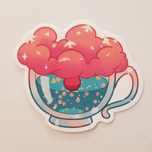 Design | 110 Aesthetic Tea Cup Sticker | Poshmark